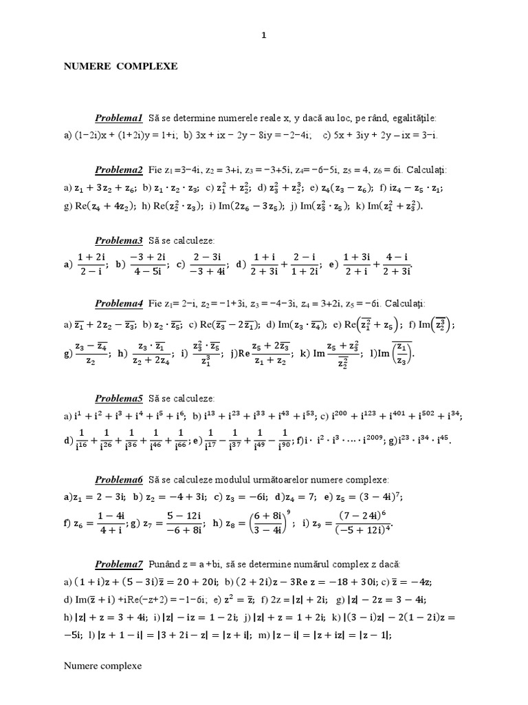 Numere Complexe | Download grátis PDF | Hardware de computador | Máquinas