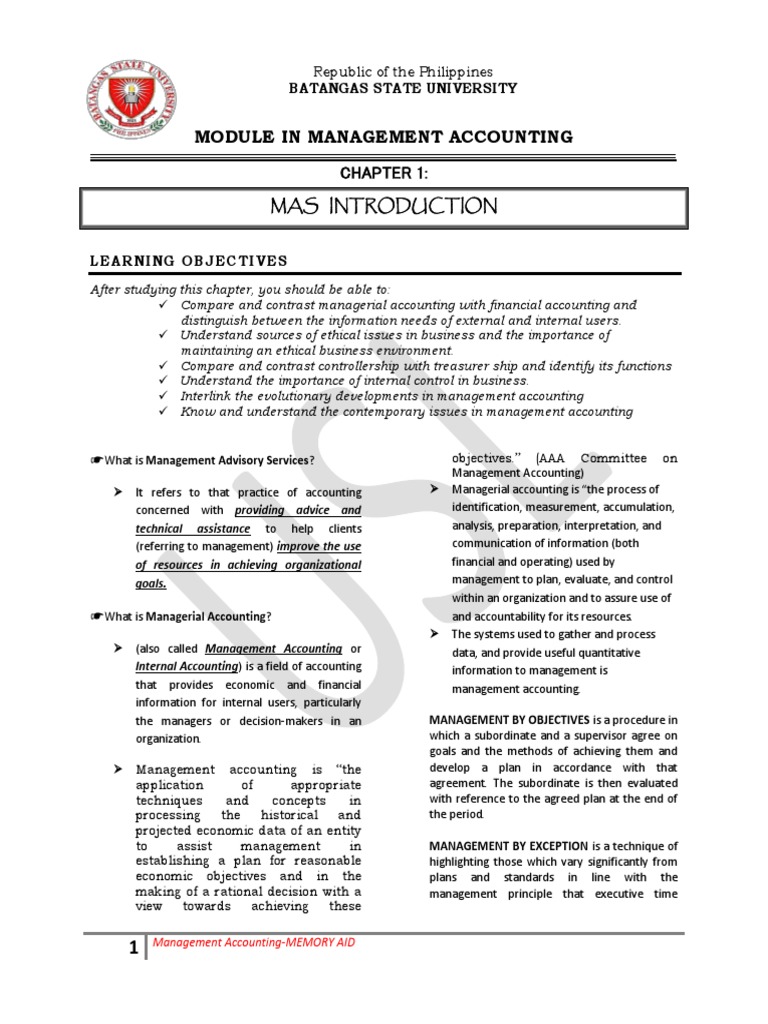 Mas | Download Free PDF | Management Accounting | Accounting