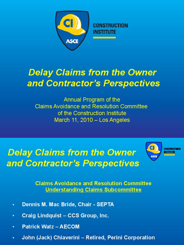 Delay Claims FINAL | PDF | Damages | General Contractor