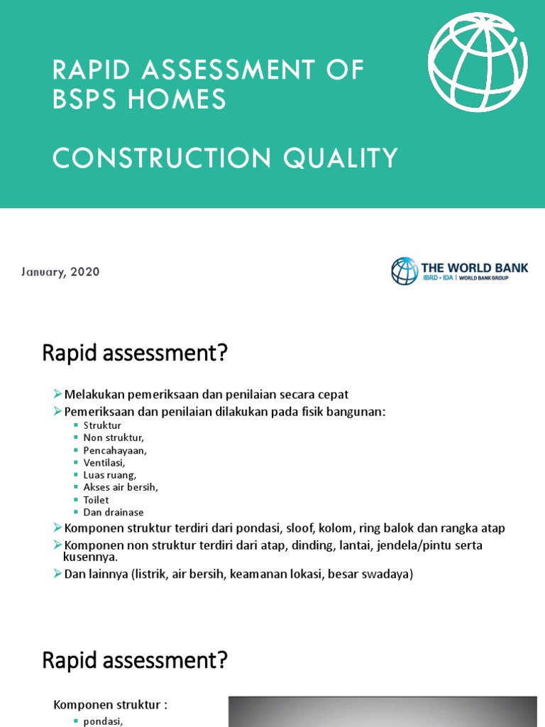Bahan Pelatihan Rapid Assessment BSPS - Urutan Form ODK (Rev-2) | PDF