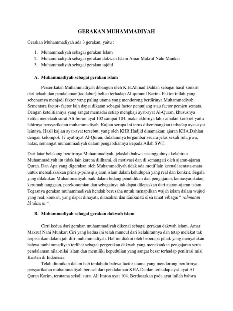 Gerakan Muhammadiyah | PDF