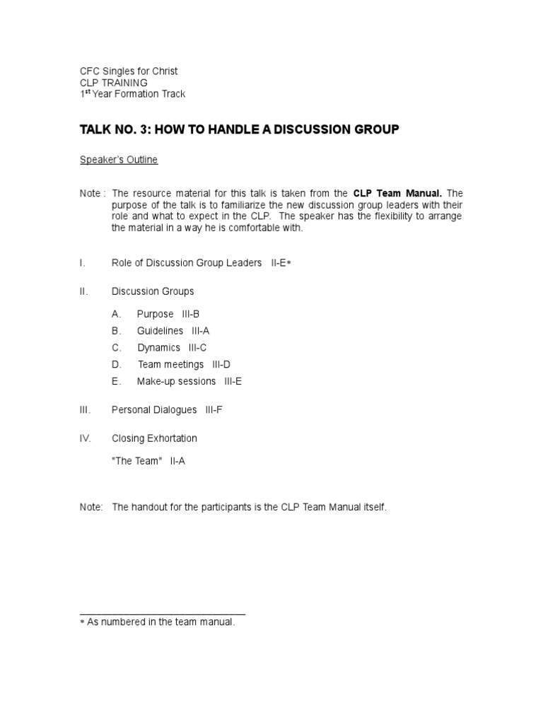Talk No 3 How To Handle A Discussion Group | PDF | Career & Growth ...