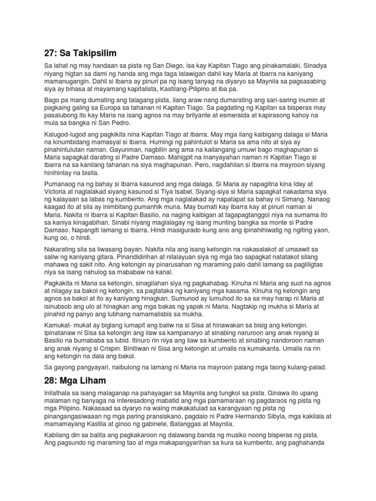 Kabanata 27-28 | PDF