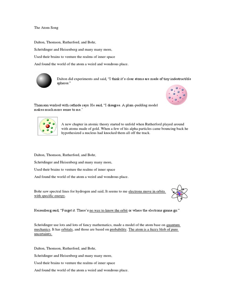 The Atom Song | PDF