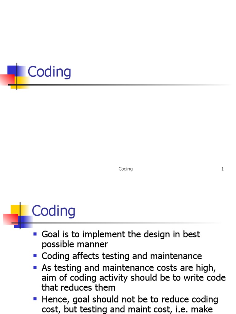 Coding | Download Free PDF | Unit Testing | Computer Programming