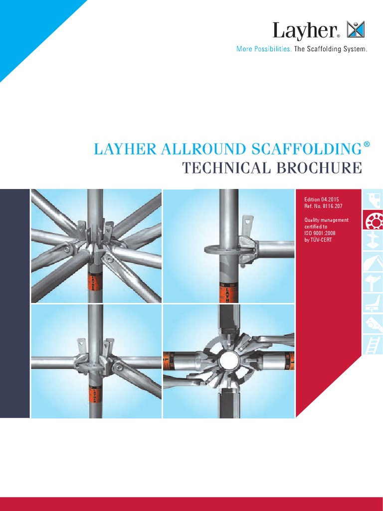 Layher Allround Scaffolding - Technical Brochure | PDF | Scaffolding | Economic Sectors