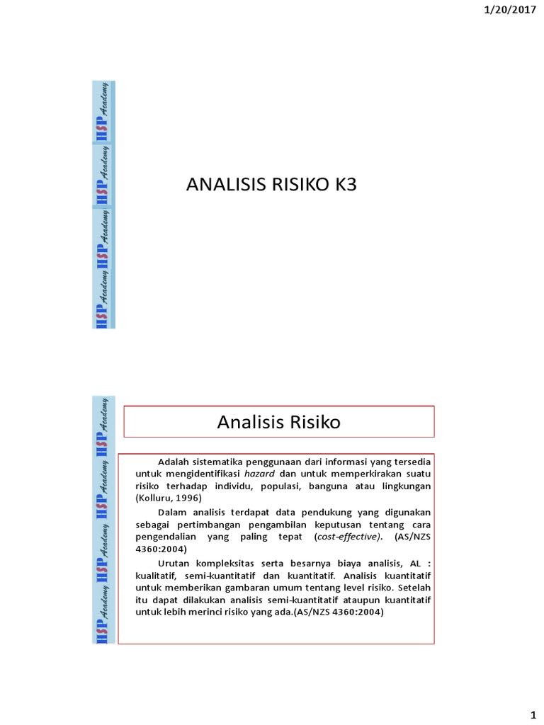 3.analisis Risiko K3 | PDF