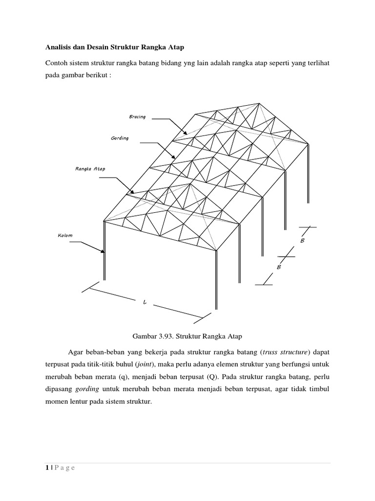 Analisis Struktur Rangka Atap Baja | PDF