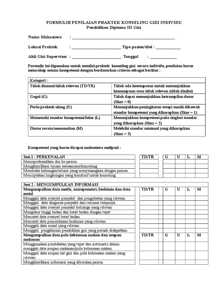 Form Konselind SDL | PDF