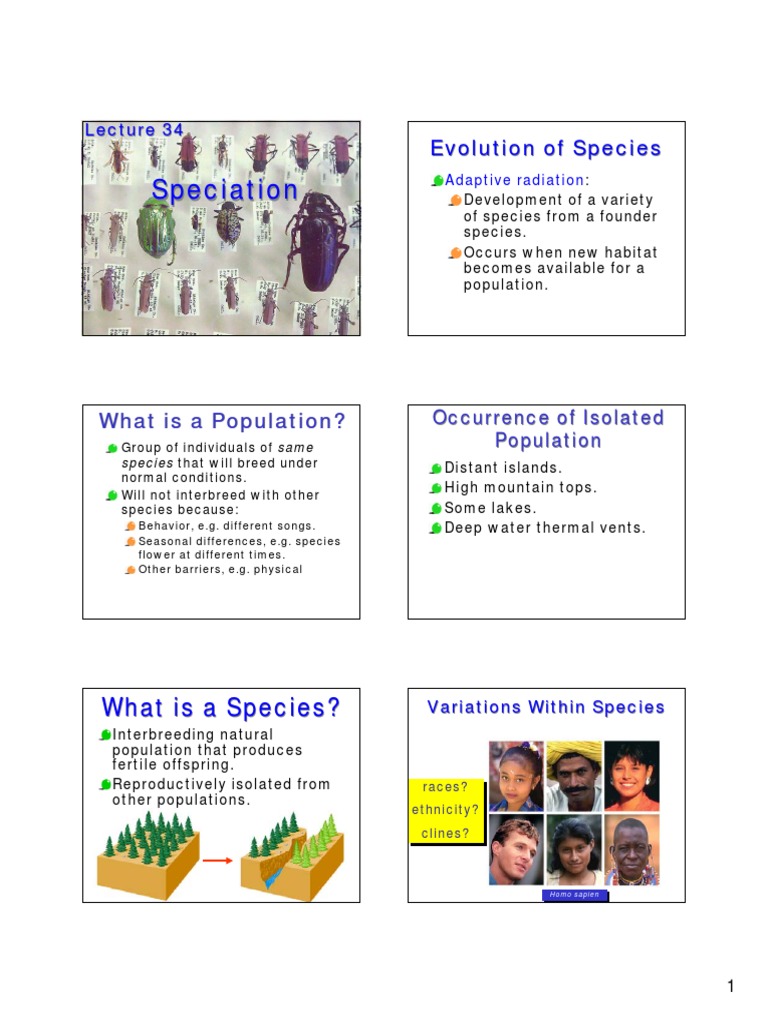Species, Speciation, Evolution | PDF | Species | Evolution