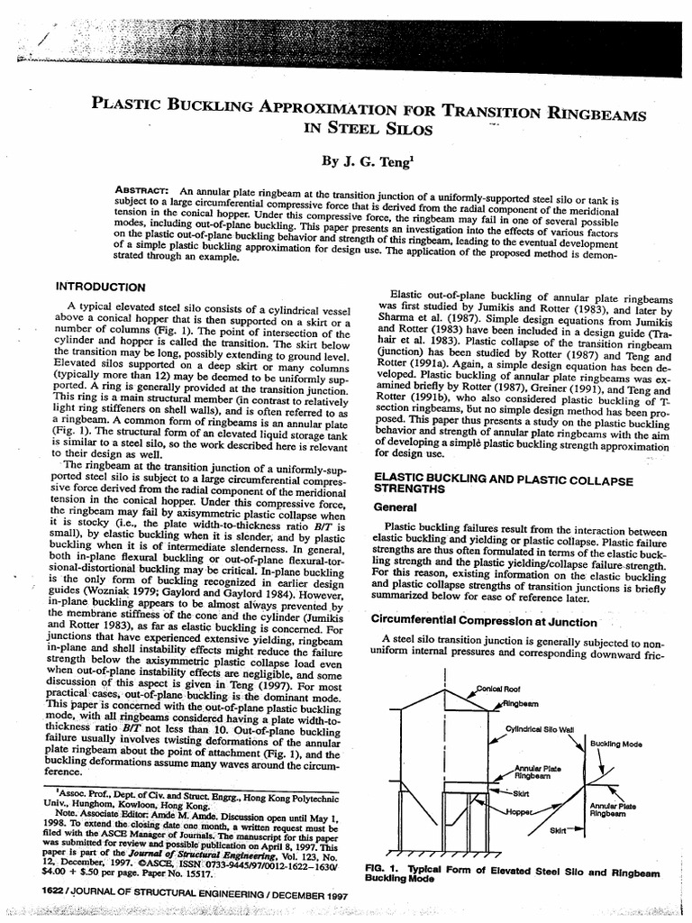 Design of Steel Silo Ring Beams | PDF