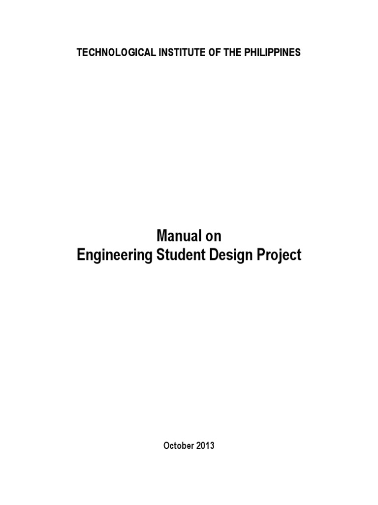 Manual On Engineering Student Design Project1 | PDF | Engineering | Sustainability