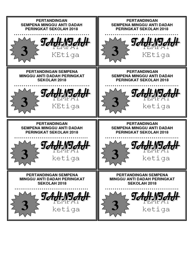 Stiker Hadiah Anti Dadah | PDF