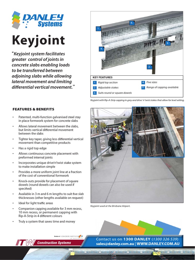 Danley Keyjoint Brochure | Download Free PDF | Concrete | Economic Sectors