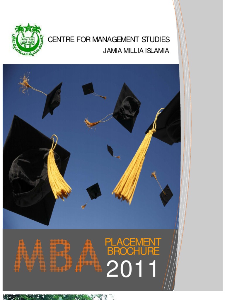 MBA Placement Brochure 2011, Jamia Millia Islamia. | Download Free PDF ...