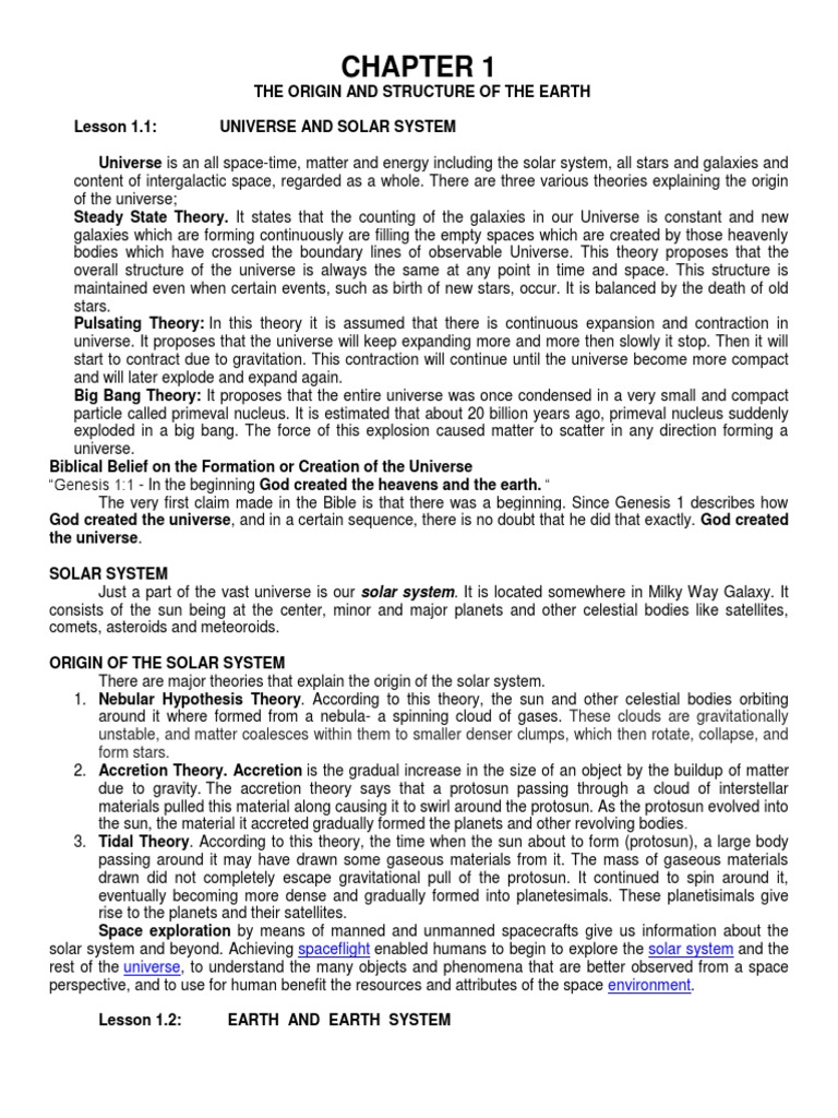 CHAPTER 1 Earth Science | PDF | Oceans | Earth