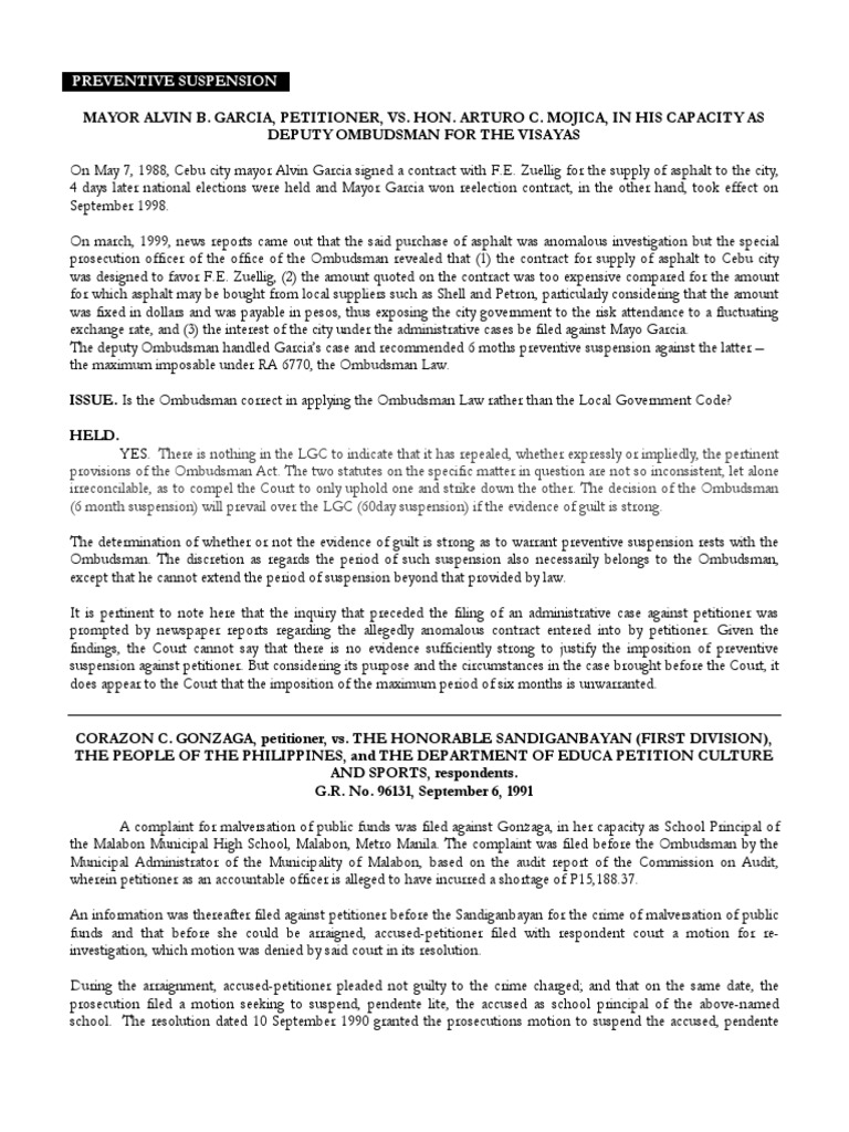 07 - C - PUBCORP Preventive Suspension Onwards 1 | PDF | Judgment (Law ...