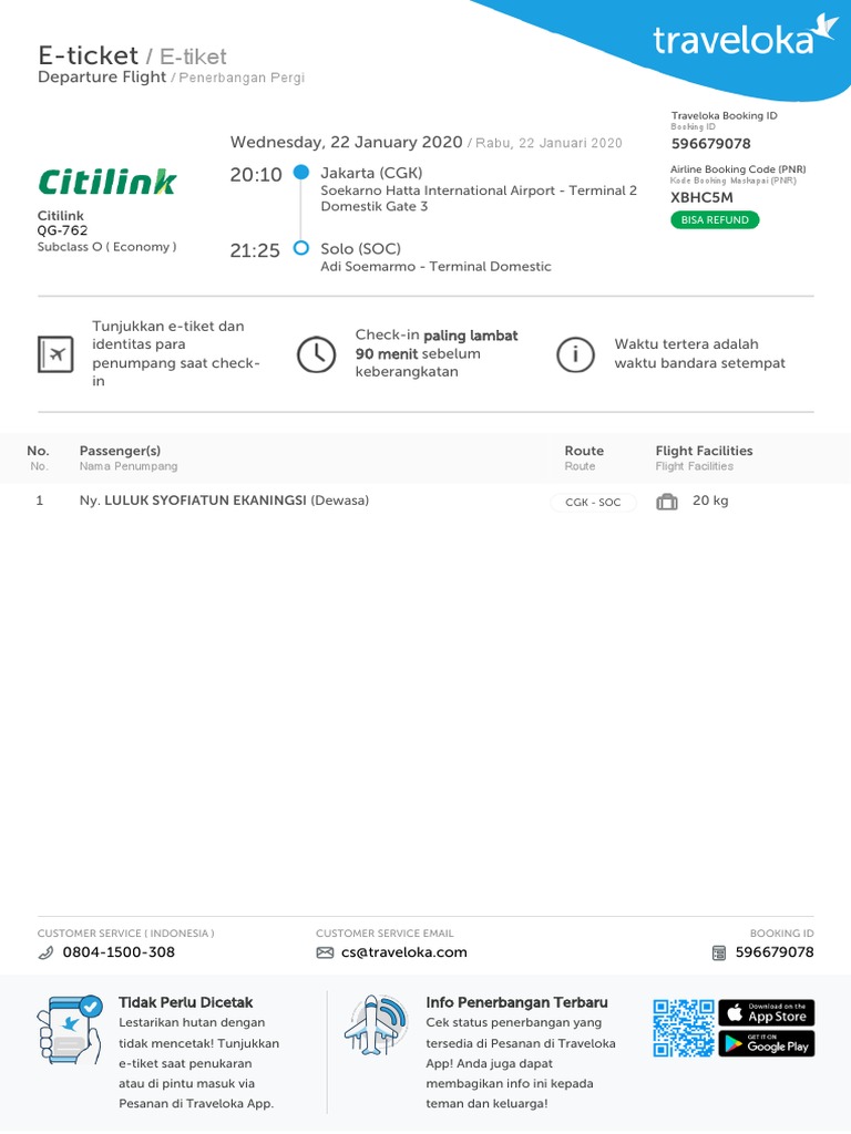 Tiket JKT - Solo PDF | PDF