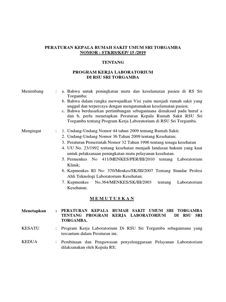 SK Program Kerja | PDF