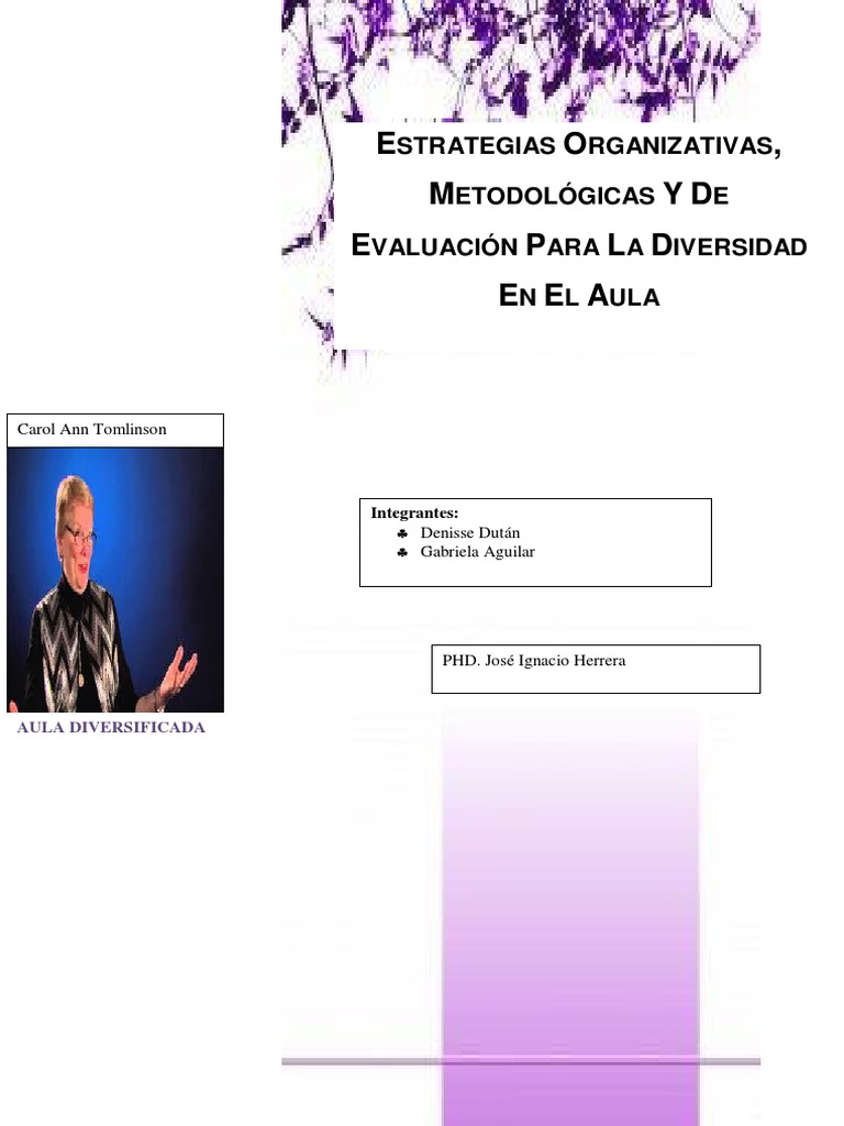 AULA DIVERSIFICADA Carol Ann Tomlinson | PDF | Salón de clases | Aprendizaje