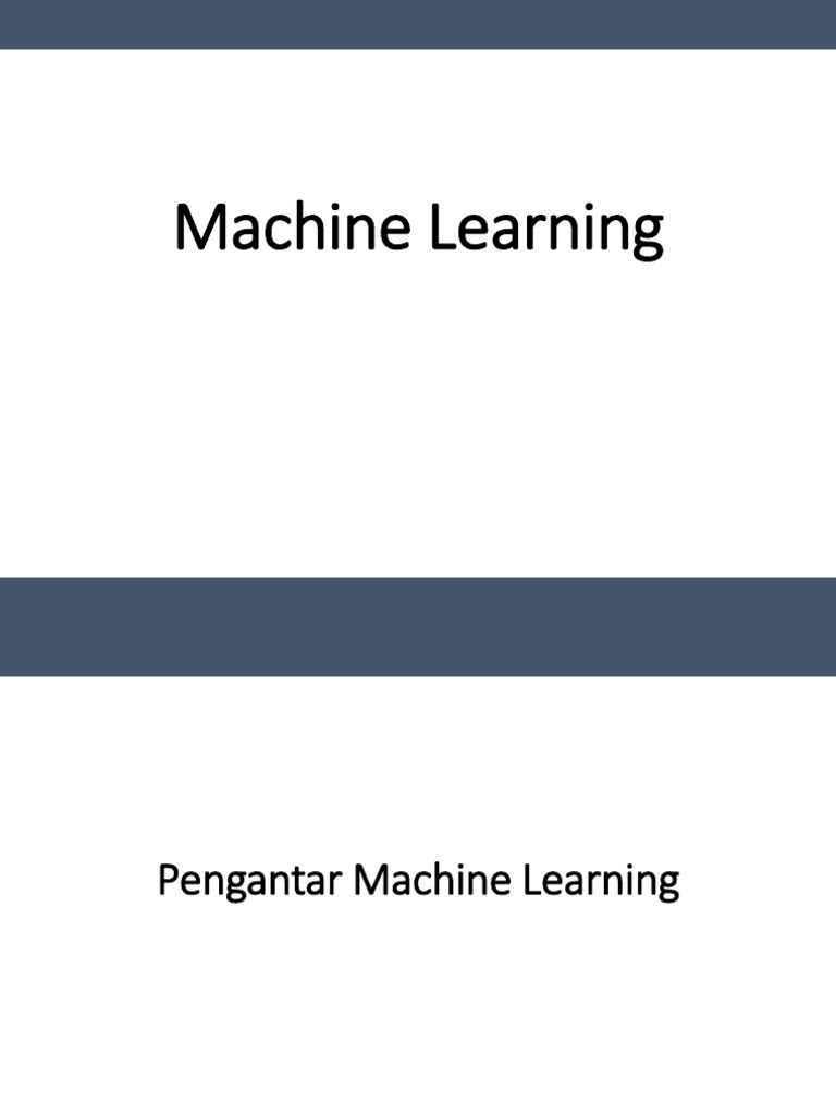Machine Learning Topik 1 | PDF