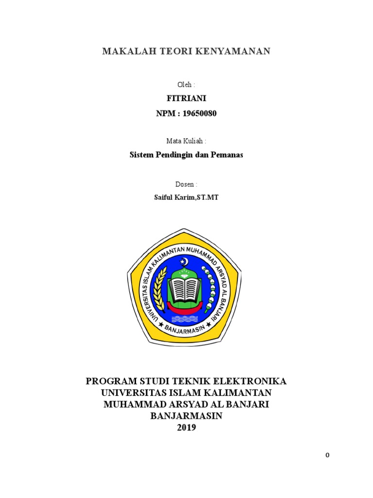 Teori dan Aspek Kenyamanan Manusia | PDF