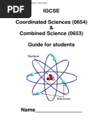 GCSE Combined Science Topic List | PDF | Biology | Chemical Reactions