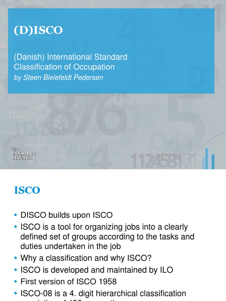 3 5 PPT Classification of Occupations ( (D) ISCO) ENG PDF | PDF ...