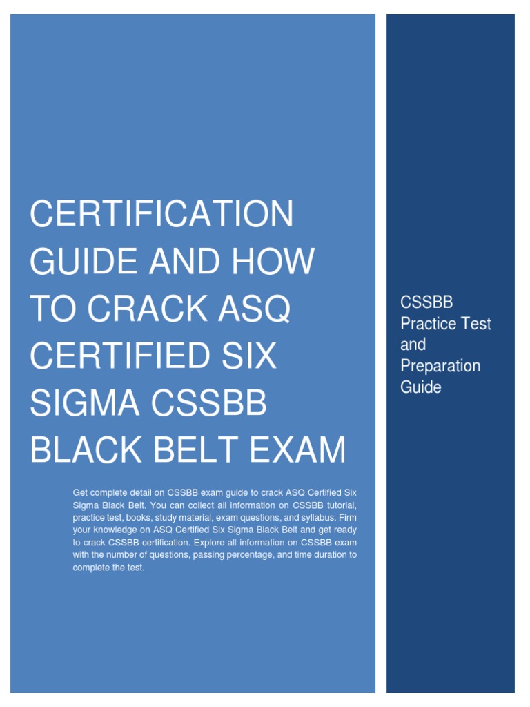 CSSBB Certification Guide and How To Cra PDF | PDF | Six Sigma | Statistics