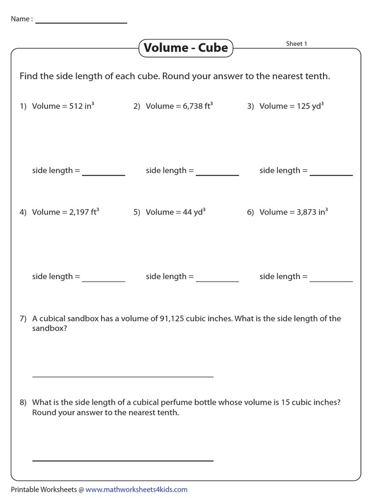 Volume of Cube | PDF