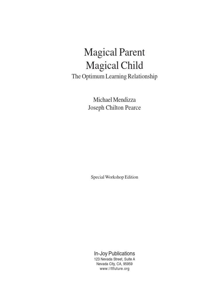 Magical Parent Magical Child Joseph Chilton Pearce | PDF | Chaos Theory ...