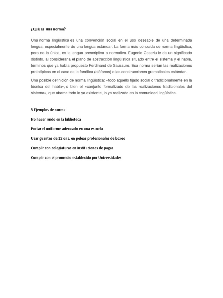 Qué Es Una Norma | PDF