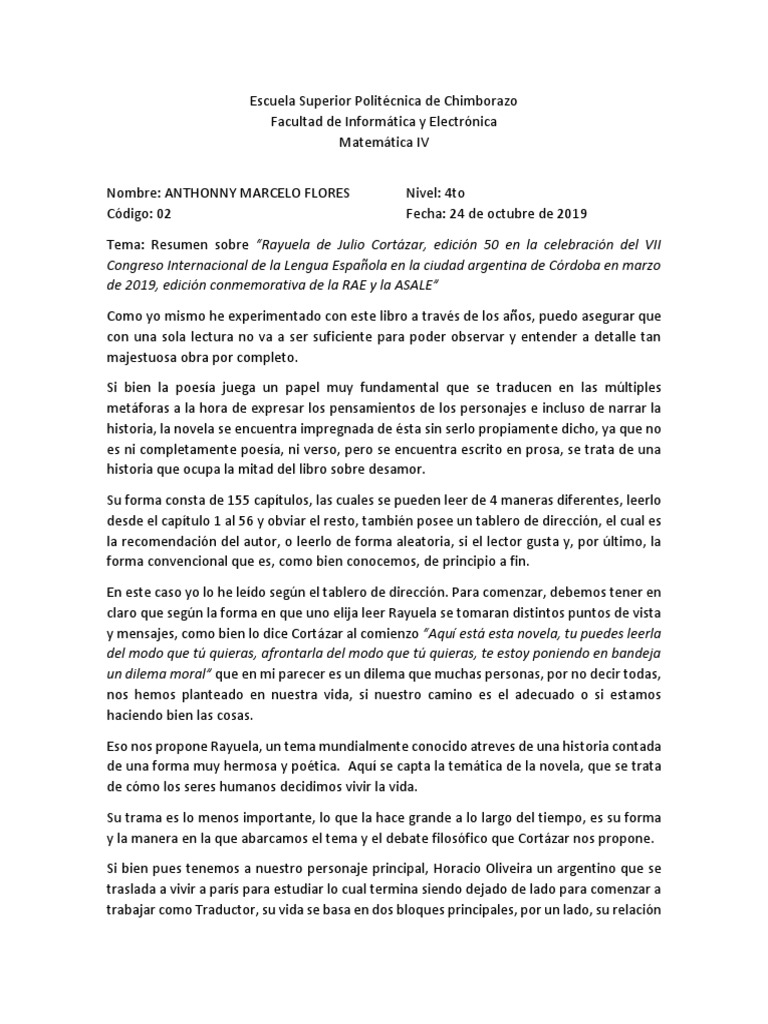 Rayuela | PDF | Libros