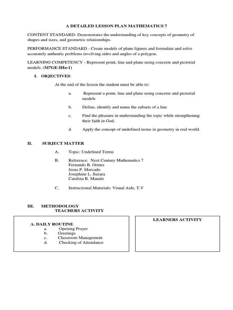 Undefined Terms DLP | PDF | Plane (Geometry) | Line (Geometry)