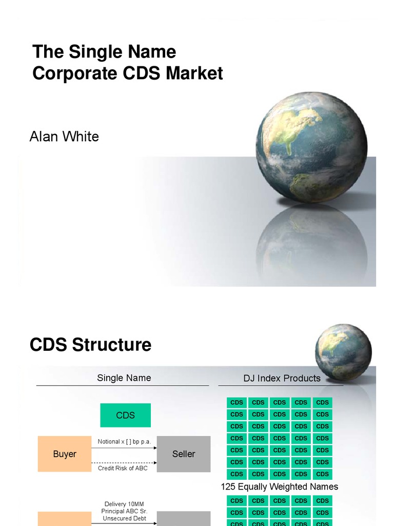 The Single Name Corporate CDS Market: Alan White | Download Free PDF ...