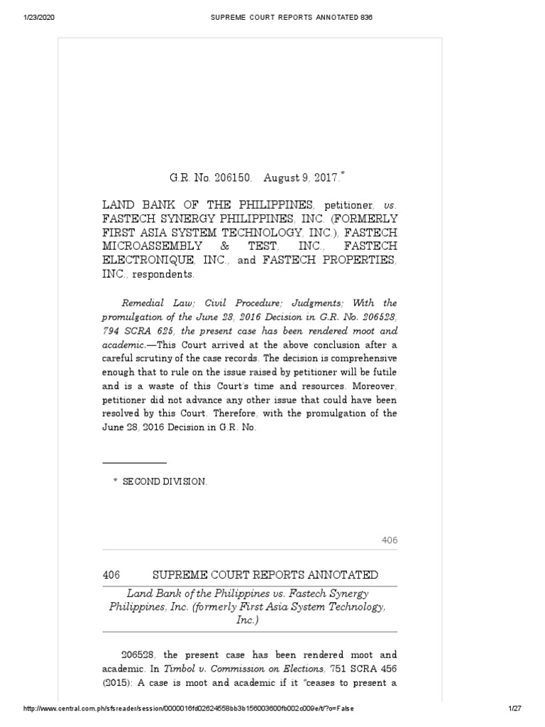 11 - LBP V Fastech Synergy Philippines Inc PDF | PDF | Case Or ...