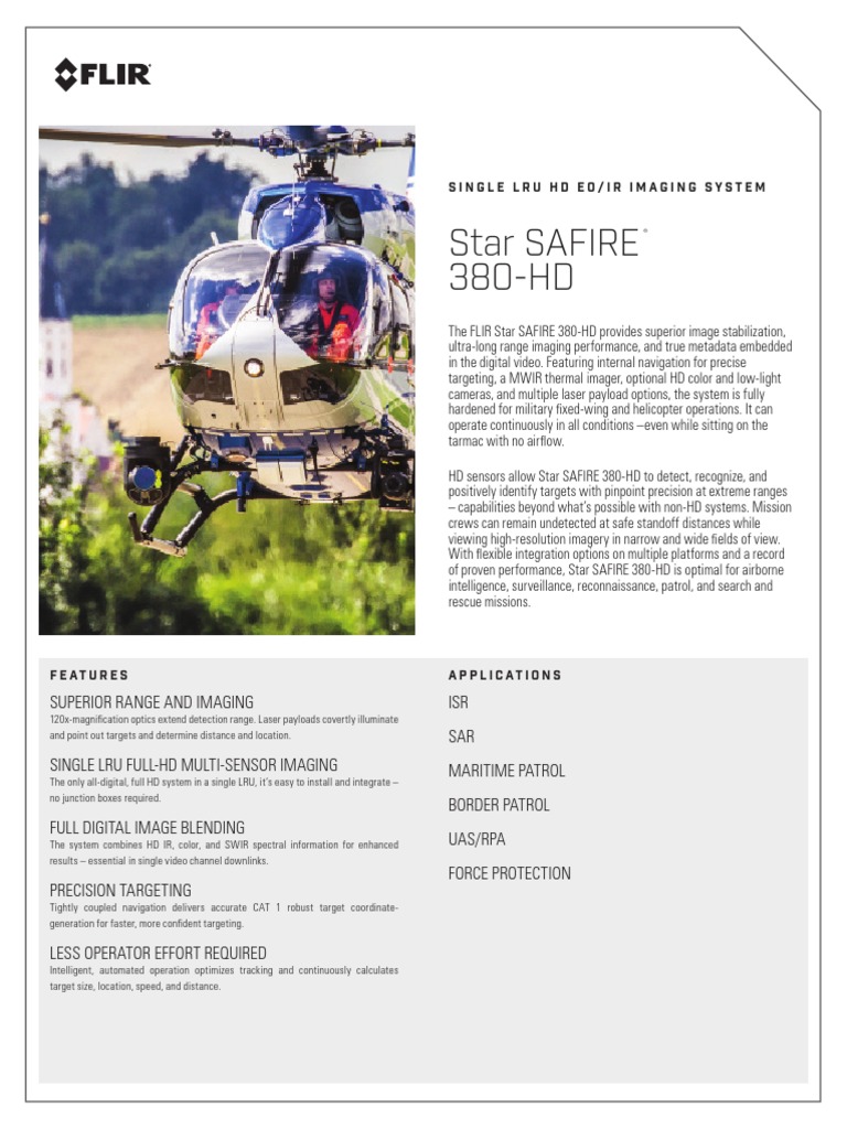 FLIR Star SAFIRE 380 HD | Infrared | High Definition Television