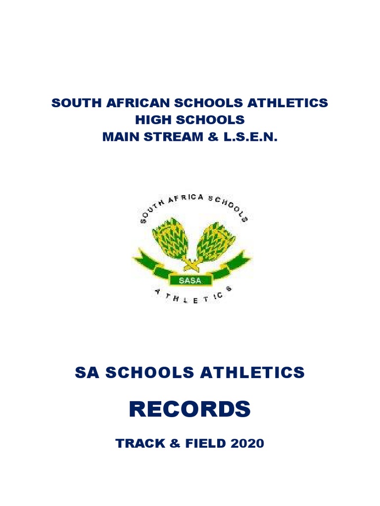 2020 Records-SASA High Schools 2019 | PDF | Summer Sports | Hobbies