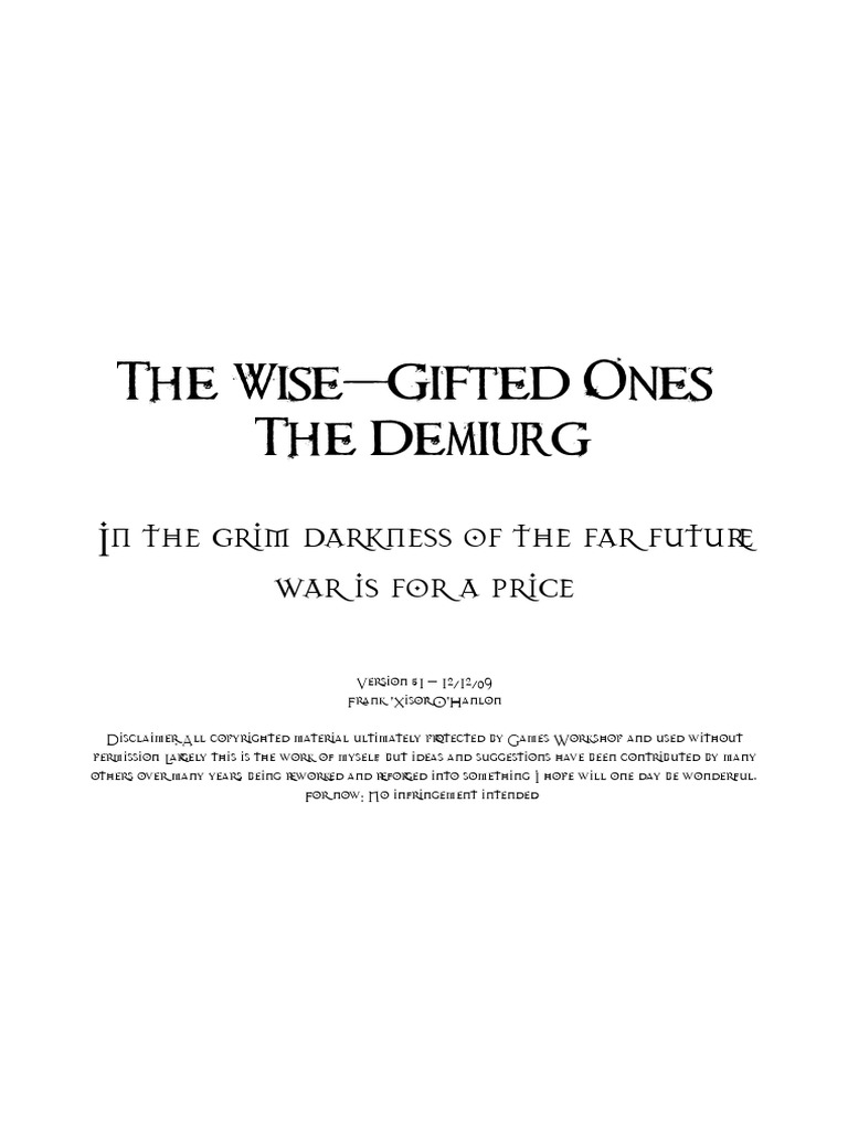 The Demiurg v5 PDF | PDF | Machines | Nature