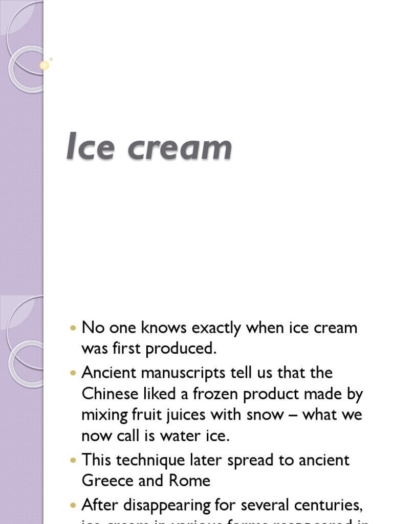 Ice Cream | PDF | Ice Cream | Ice