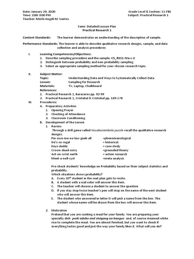 Sampling Strategies: Understanding Probability and Non-Probability ...