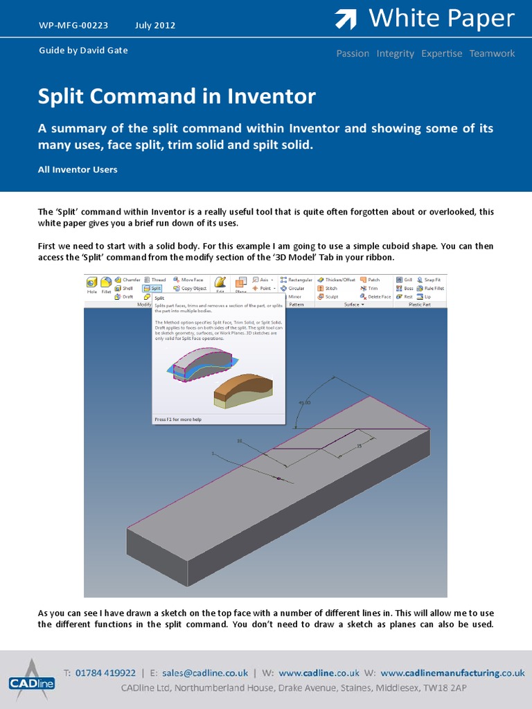 Inventor Split Command | PDF | Teaching Mathematics