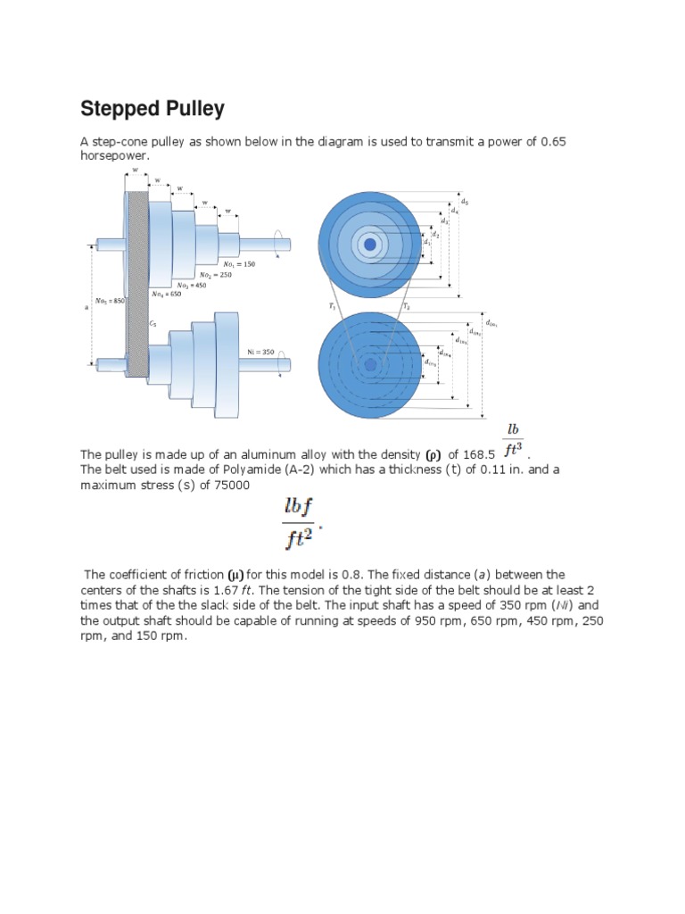 Stepped Pulley | PDF