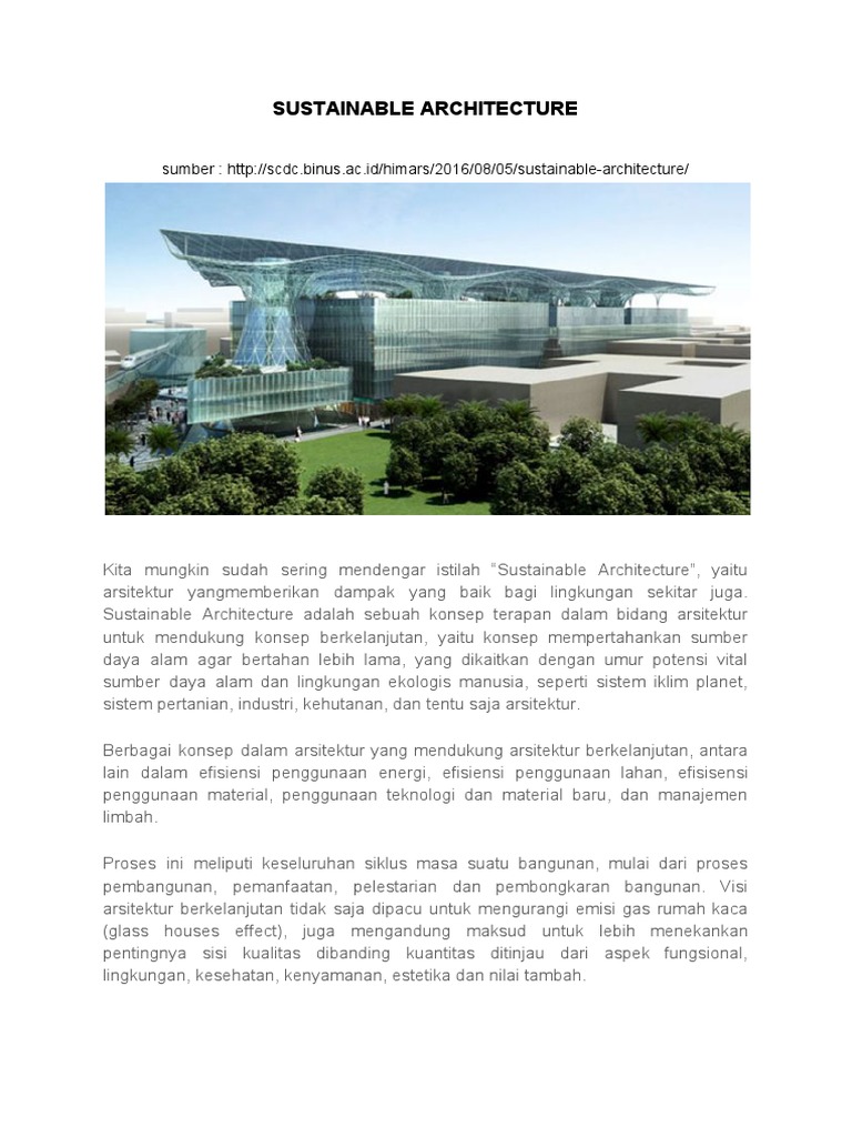 Sustainable Architecture PDF | PDF