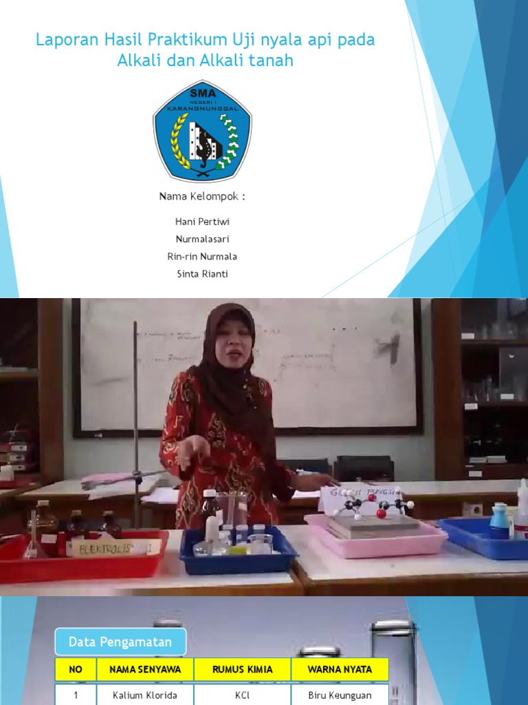 Laporan Hasil Praktikum Uji Nyala Api Pada Alkali | PDF