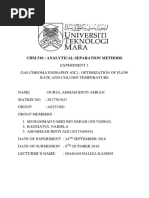 Lab Report GC | PDF | Gas Chromatography | Chromatography