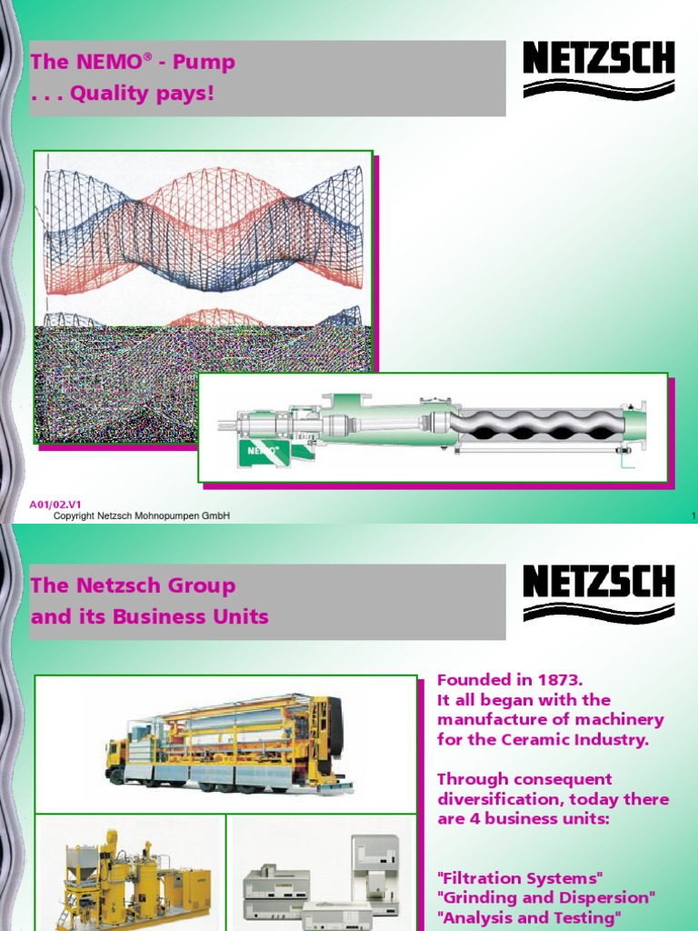 Netzsch Nemo Pumps | PDF | Pump | Bearing (Mechanical)