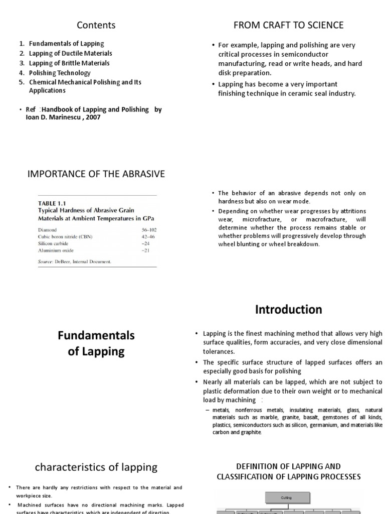 4 Lapping | PDF | Abrasive | Wear