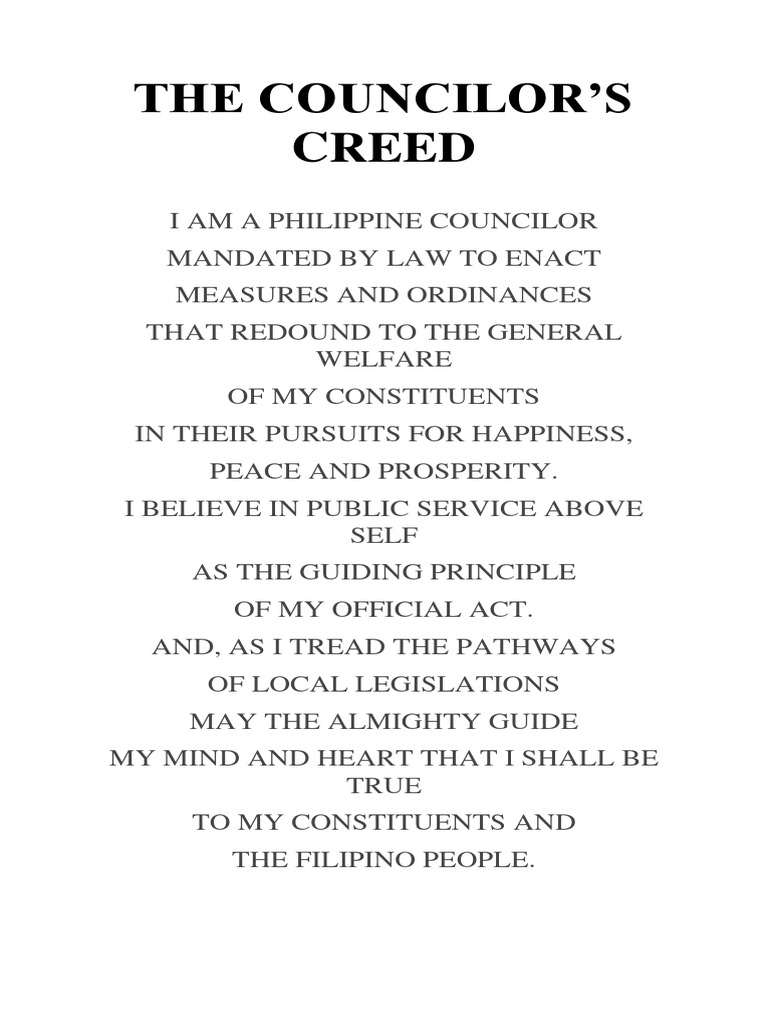 The Councilor Creed | PDF