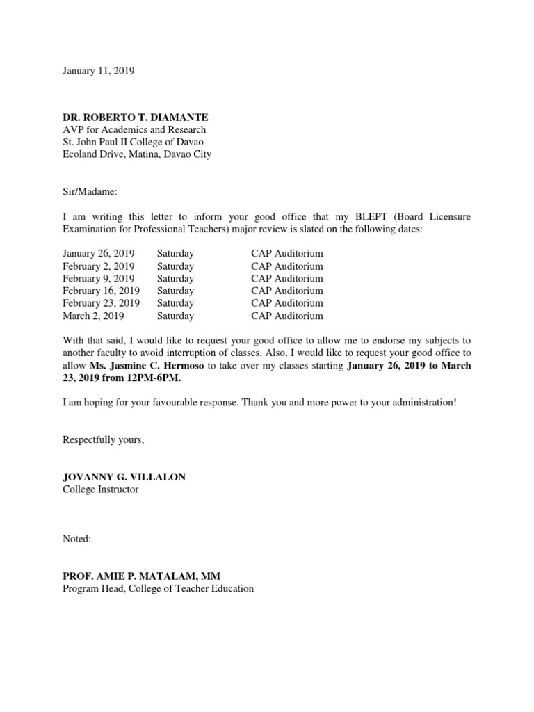 Letter of Substitution Hermoso | PDF